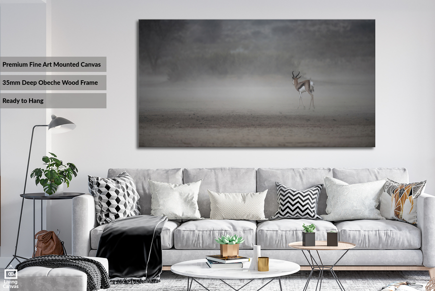 African Springbok Art Print | Panoramic African Nature Wall Art