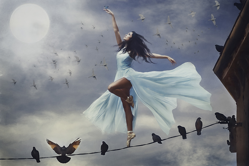 Moon Dance • Wall Art • Mounted Canvas & Framed