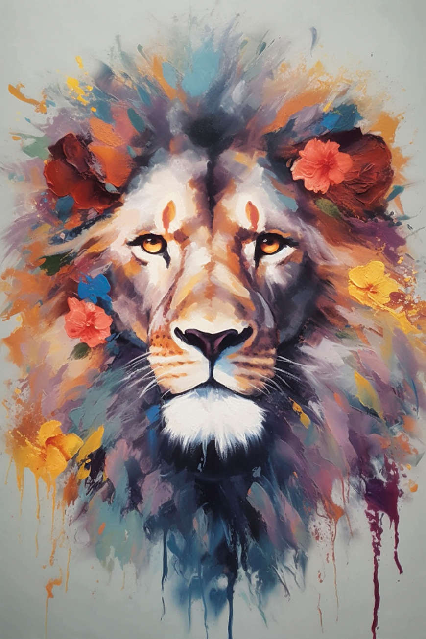 Lion Abstract • Framed & Canvas Wall Art South Africa