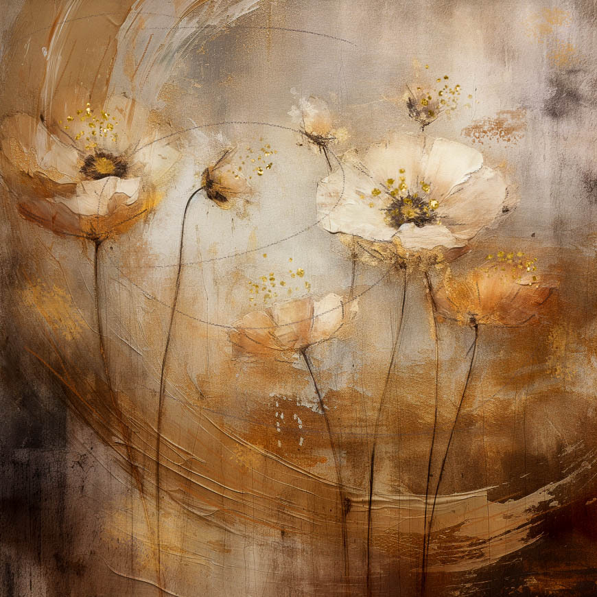 Poppies blowing in the wind • Framed & Canvas Wall Art